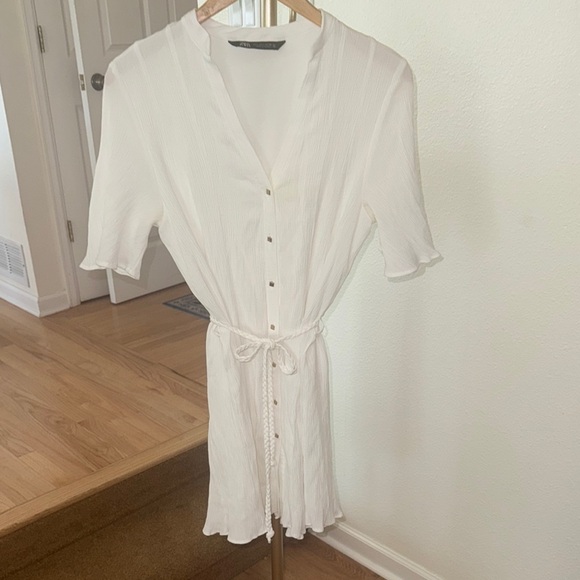 Zara | Dresses | Zara Classic White Dress | Poshmark
